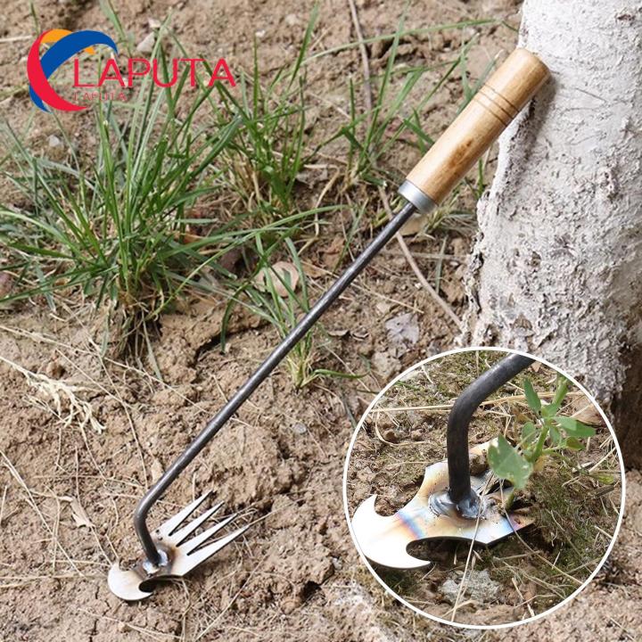 Extended Handle Weeding Hoe Effortlessly Remove Weeds with Dual-purpose Hand Weeder Manganese ...