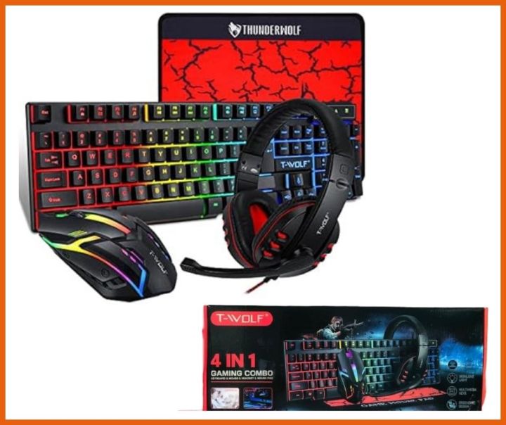 Gaming Combo T Wolf Gaming Combo Tf800 Keyboard Mouse Headphone Mouse