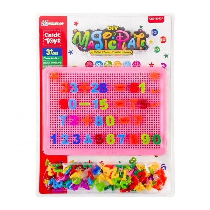 123 Numbers Learning Toy Math Educational Mosaic Peg Board Puzzles for ...