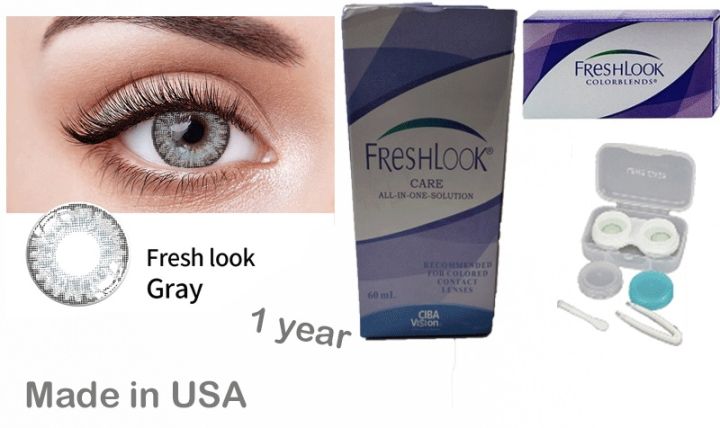 Colour GRAY- Fresh Look gcl Color Blends Contact Lens - Full Set ...