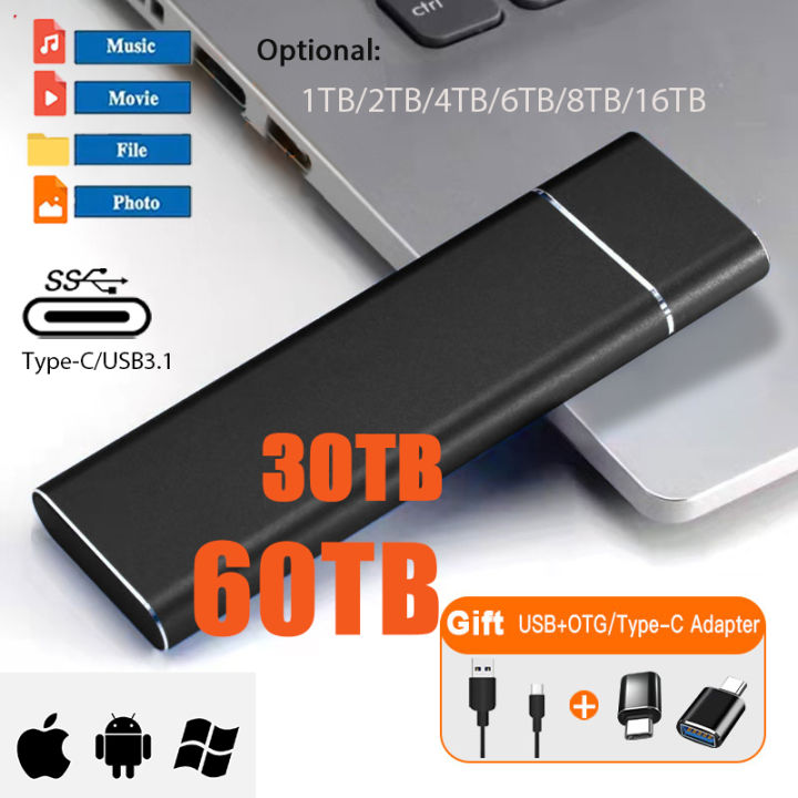 Original 1TB Hard Disks 2TB SSD High-Speed External Hard Drives Type-C ...