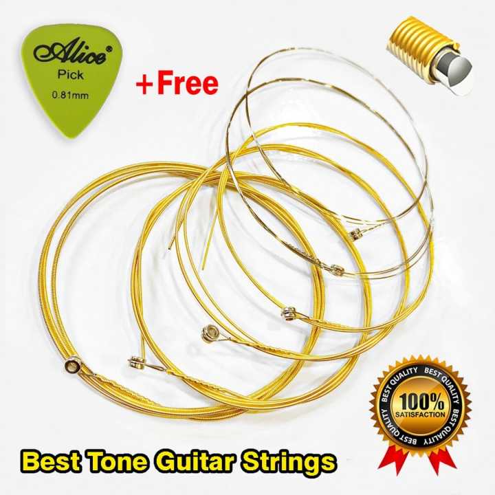 Aucostic Guitar Strings E to A (1 Set 6pcs) for Acoustic Folk Box ...