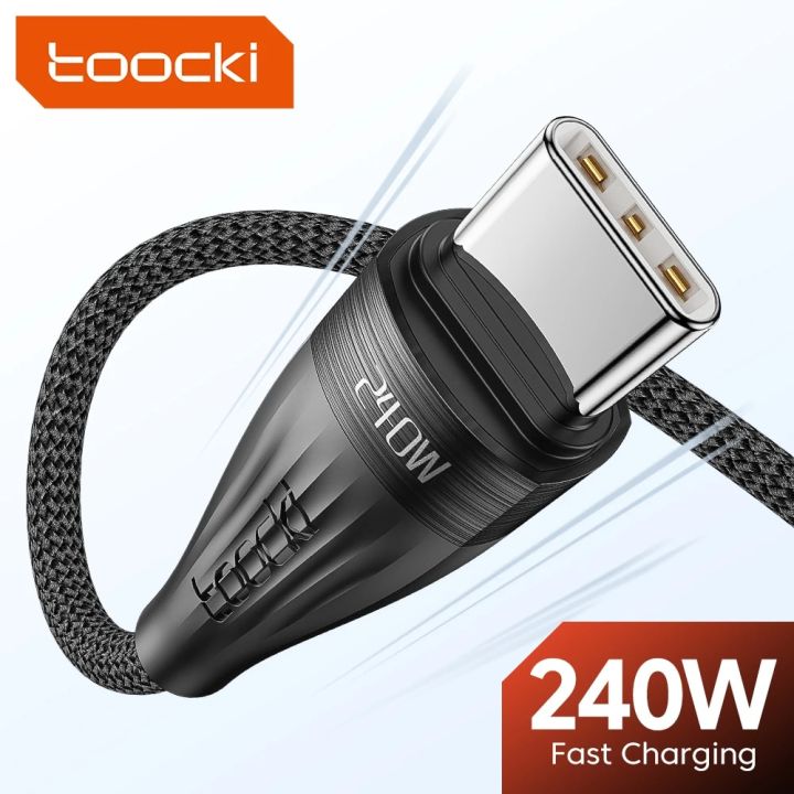 Toocki 240W USB Type C Cable for Samsung Huawei MateBook PD3.1 5A Fast ...