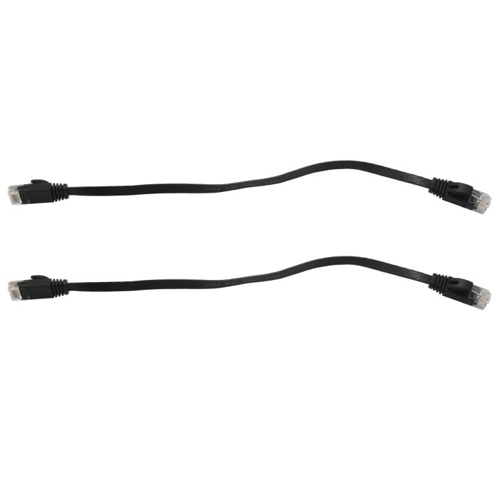12 Pcs 1 Ft Flat Internet Network Cable Solid Cat6 High Speed Patch Lan ...