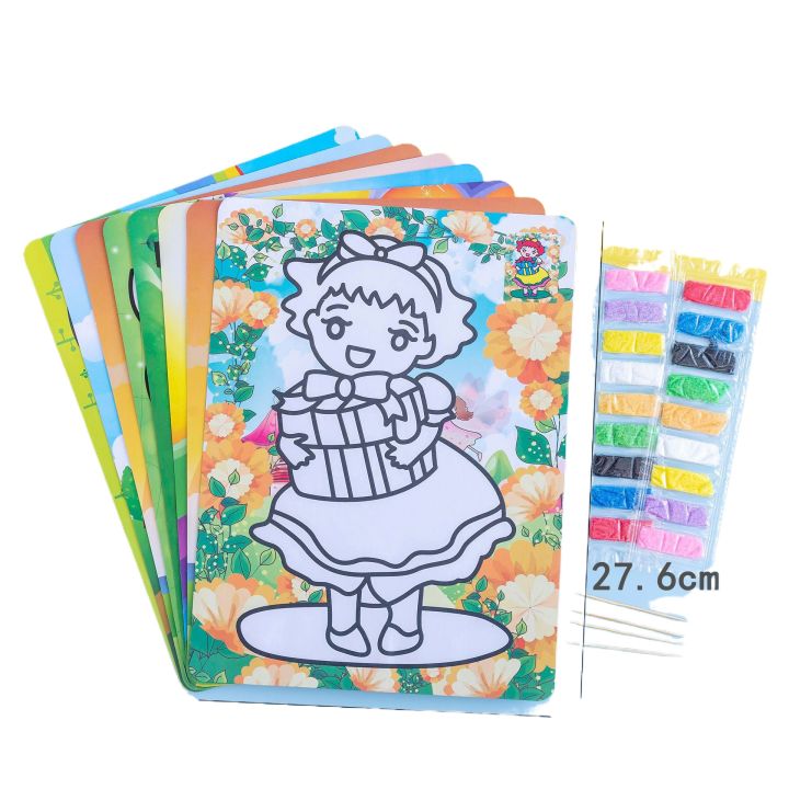 10-Piece DIY Cartoon Colored Art Kit for Kids, Educational and Fun for ...