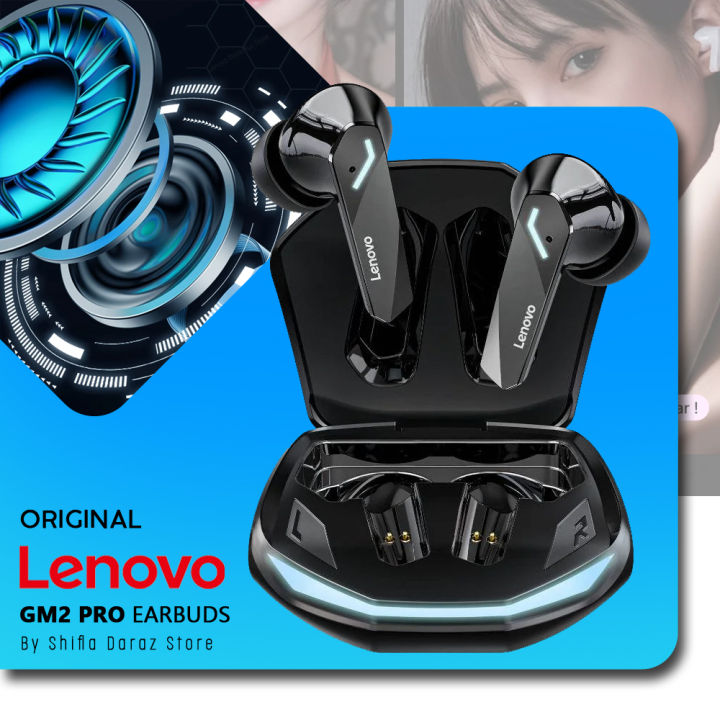 High Quality Lenovo GM2 Pro original Tws BT5.3 Gaming Earbuds Low Latency Earphones Mic Wireless ...