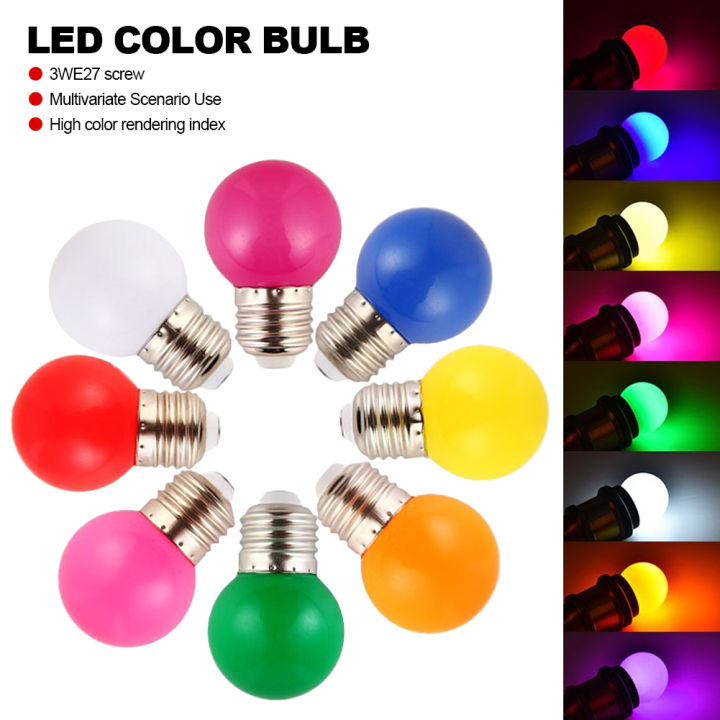 E27 LED Bulb Colorful Energy Saving Bulb 3W 110V 220V Holiday Christmas ...