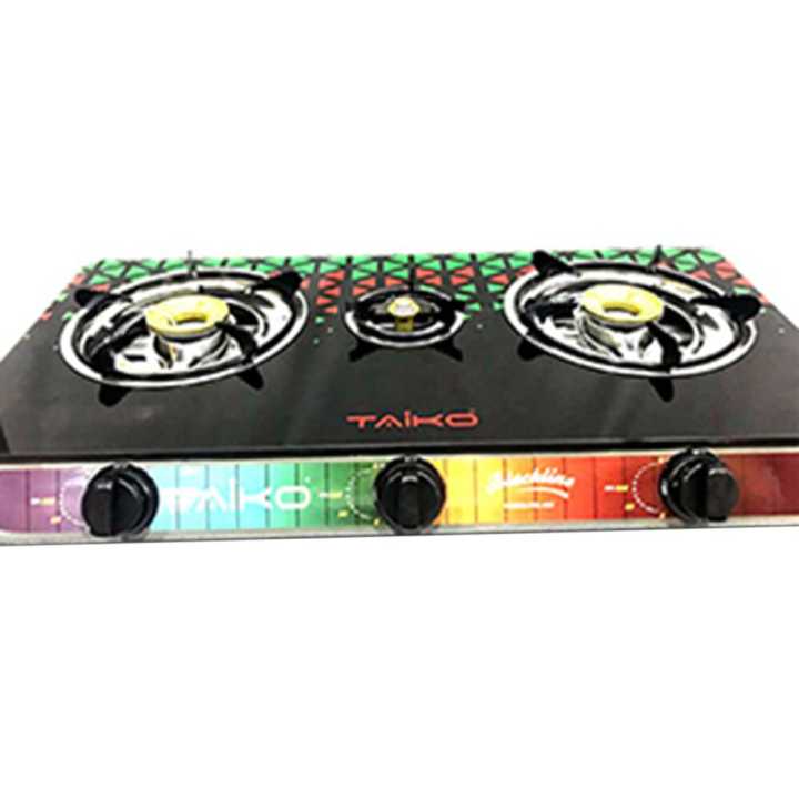 Taiko 3 Burner Glass Top Gas Cooker- 1 year warranty | Daraz.lk