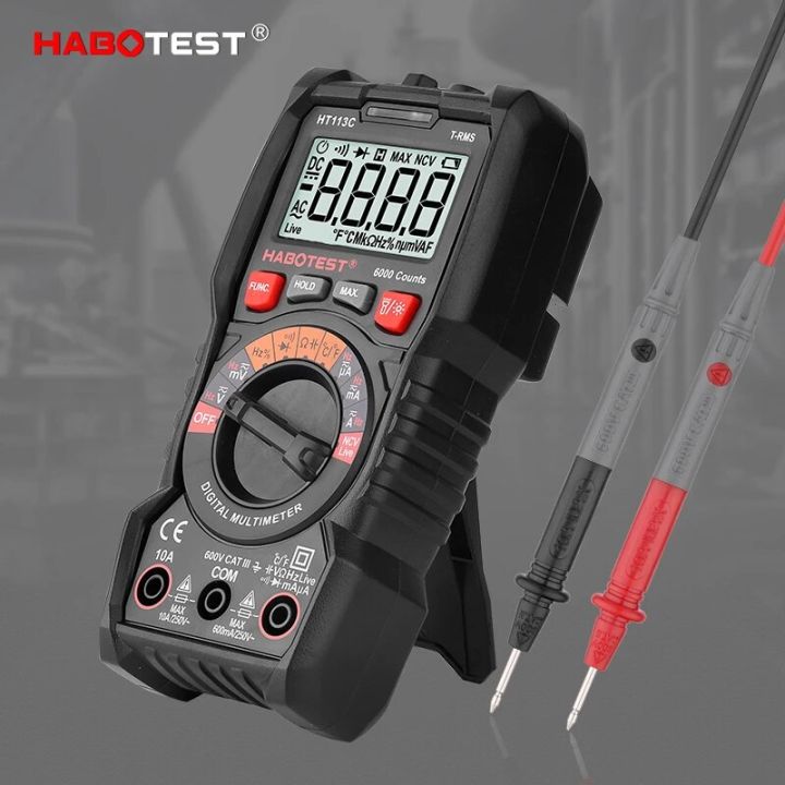 HABOTEST HT113 Multimeter Digital Professional 600V uA mA AC DC Ohm ...