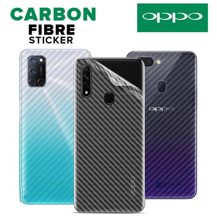 Oppo A5s carbon fiber transparent sticker | Daraz.lk