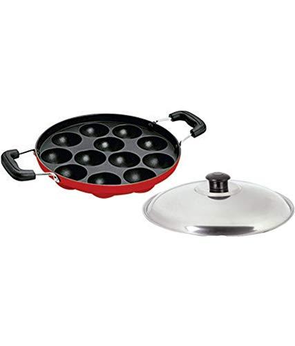 Non-Stick 12-Cavity Appam Maker Appam Pan Maker with Lid | Daraz.lk
