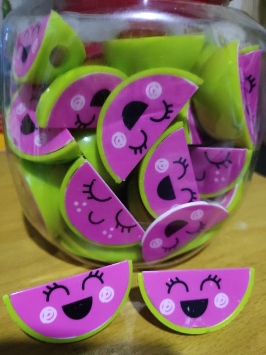 10 Pcs Smile Face Watermelon Pencil Sharpener for Kids | Daraz.lk