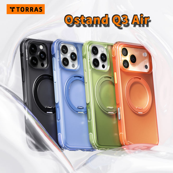 TORRAS Ostand Q3Air Airbag Drop-Proof Phone Case for iPhone 17 16 15 ...