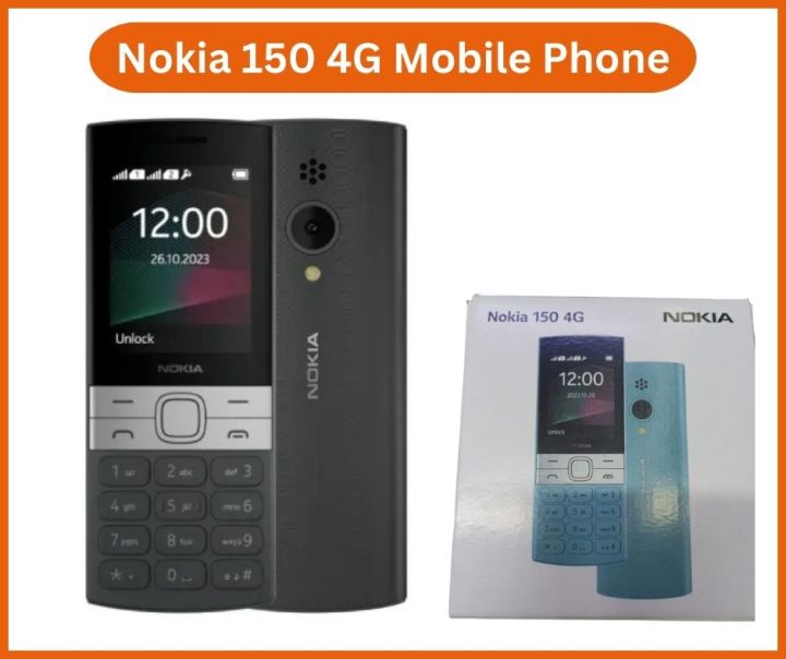 Nokia 150 Dual SIM Premium Keypad Phone, Rear Camera, Long Lasting Battery Life, Wireless FM ...