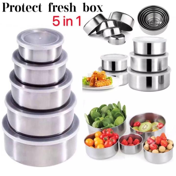 Stainless steel fresh box (5 pieces) | Daraz.lk