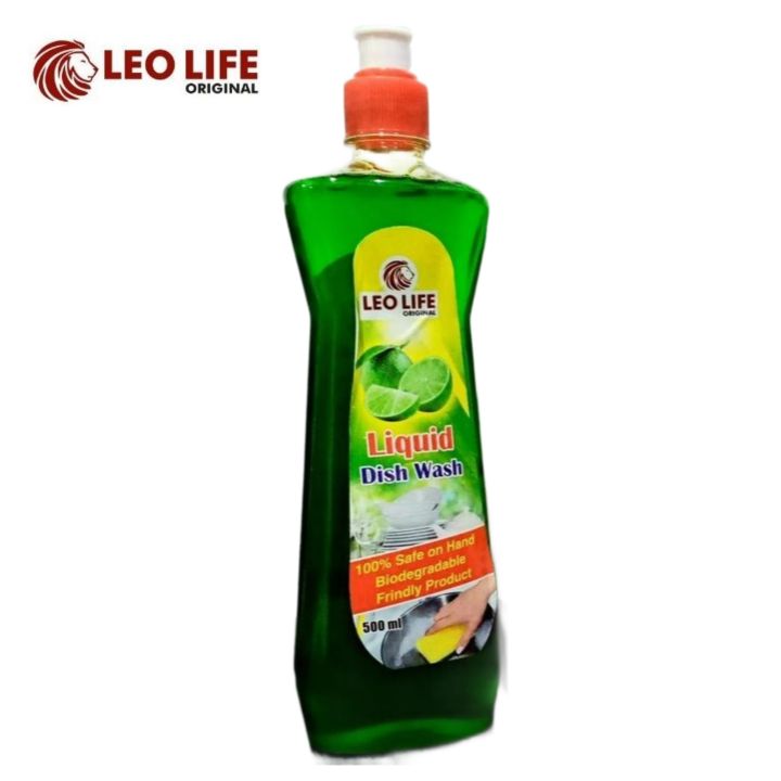 100% GENUINE LEO LIFE 500ML Dish Wash Liquid Lemon Dishwashing Liquid ...