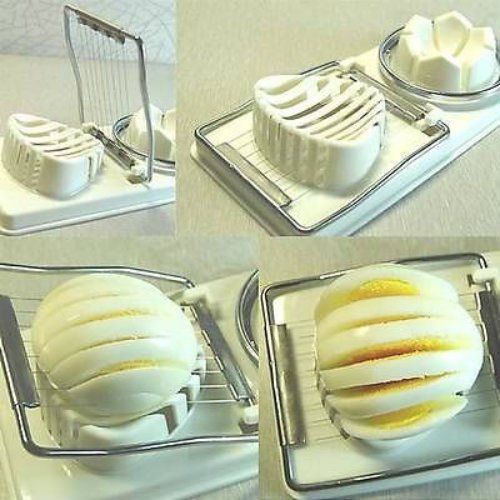 Plastic Egg Slicer Cutter - Dual Stainless Steel Grids for Egg Slices ...