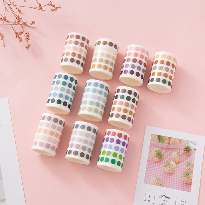 Luhuai CVC Colorful Dots Pattern Self Adhesive Washi Tape Paper ...