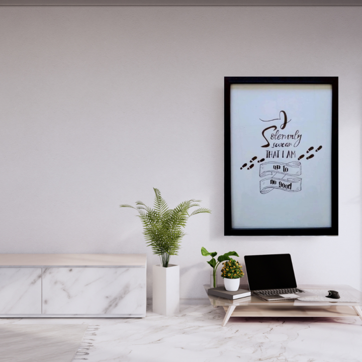 Calligraphy Wall Decor Art ( Wall Hanger , Wall Art Frame) ["I solemnly ...
