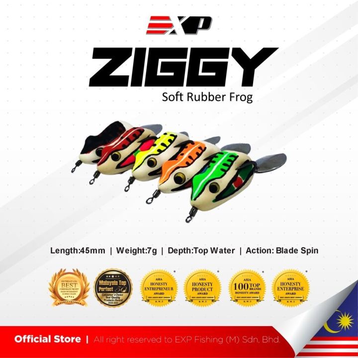 EXP Ziggy Soft Rubber Frog Fishing Lures | Daraz.lk