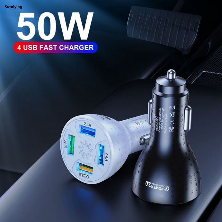 Sutuiying Car charger port USB Phone adapter LED 【2025 Version】 display ...