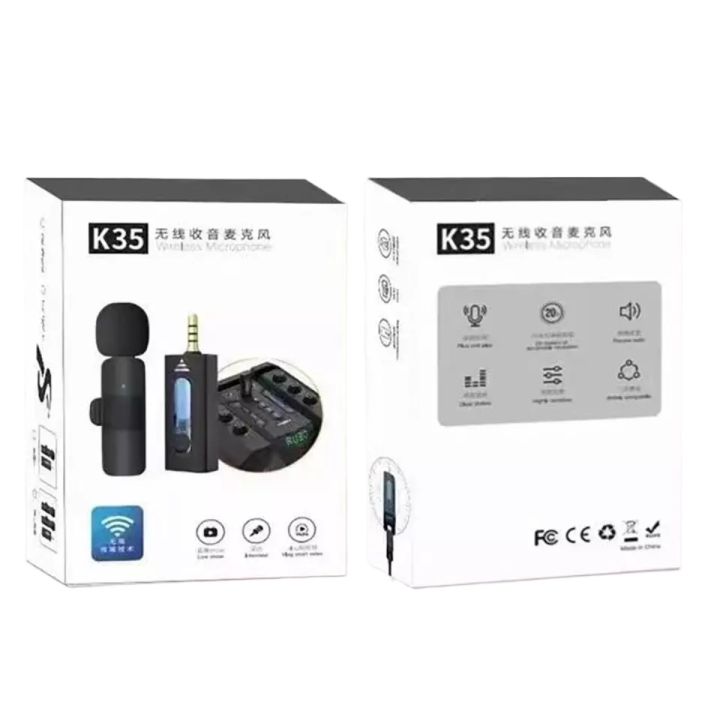 K35 Dual Mic Wireless Microphone For Smartphone | Daraz.lk