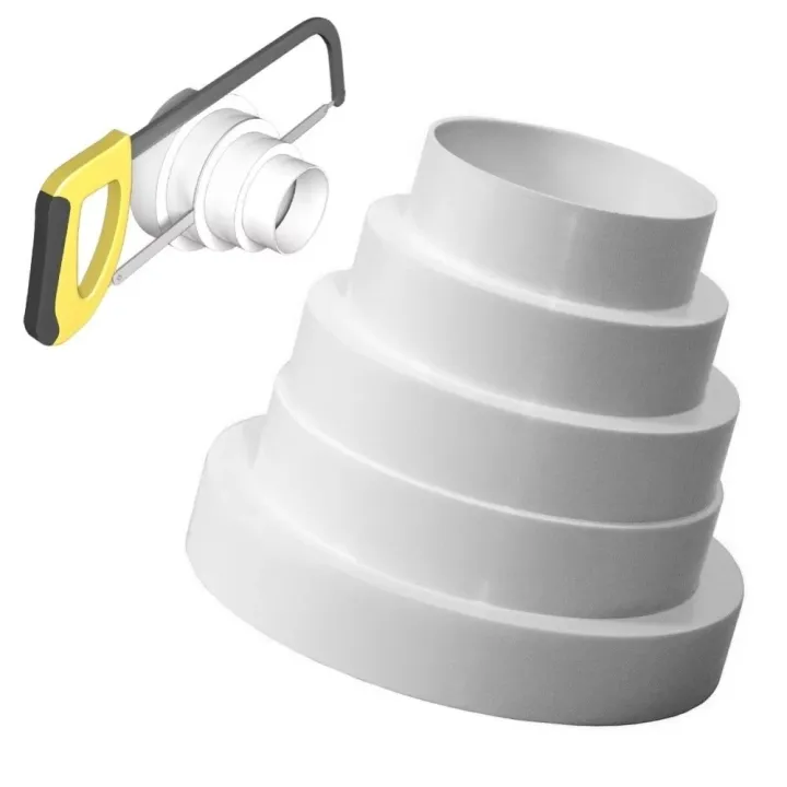 Airflow Efficiency ABS Plastic Duct Reducer Optimized Airflow 80-150mm ...