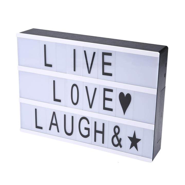Cinematic Light Up Box LED Light Up Your Life Letter Box Message Board ...