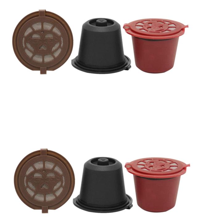 6 Pcs Refillable Reusable Espresso Capsule For Nespresso Coffee Machine Reusable Capsule Refill