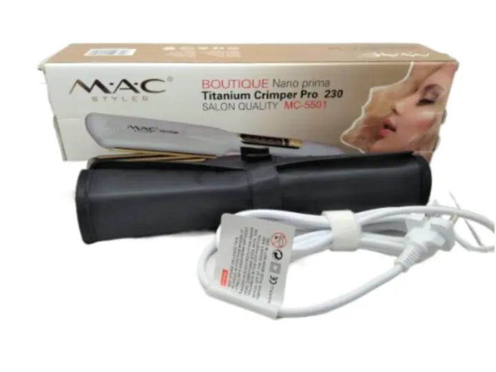 Mac Crimper hair straightener Mac Styler Nano Prima Titanium Crimper Pro 230 Salon Quality with ...