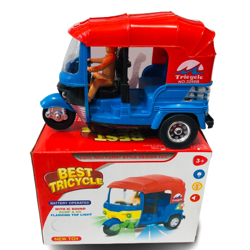 Toy Auto Big Size Light Music Moving Battery Operated 3 Wheeler Toy Tuk ...