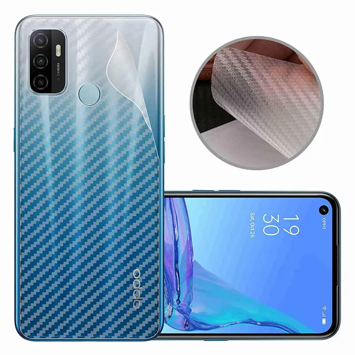 Oppo A53 carbon fiber transparent sticker | Daraz.lk