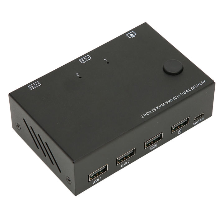 2 Port KVM Switch Dual Monitor, HD Multimedia Interface Switch 4W High ...