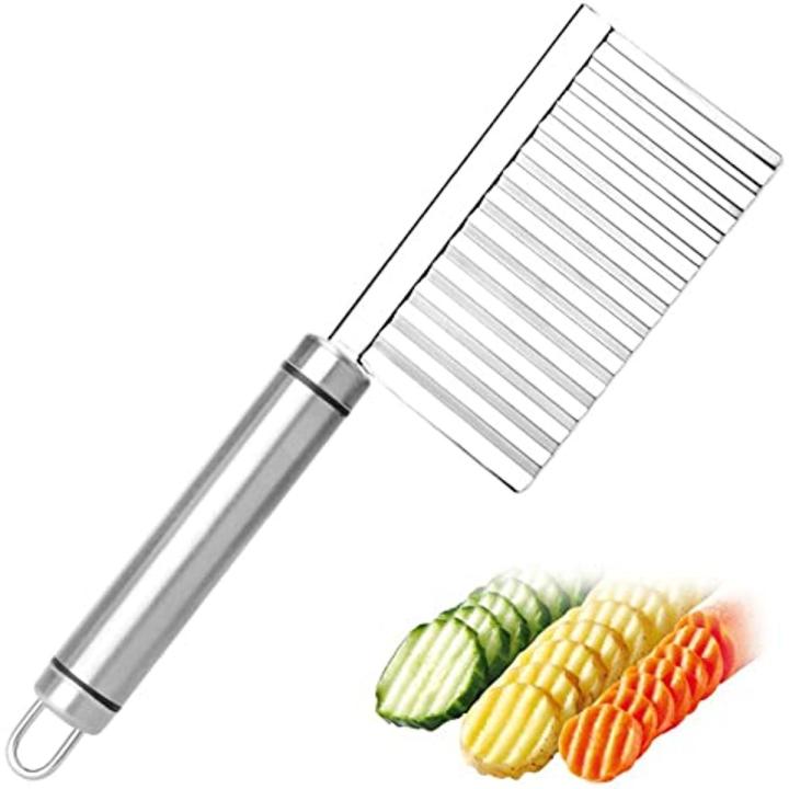Crinkle Cut Knife Potato Chip Cutter With Wavy Blade French Fry Cutter ...