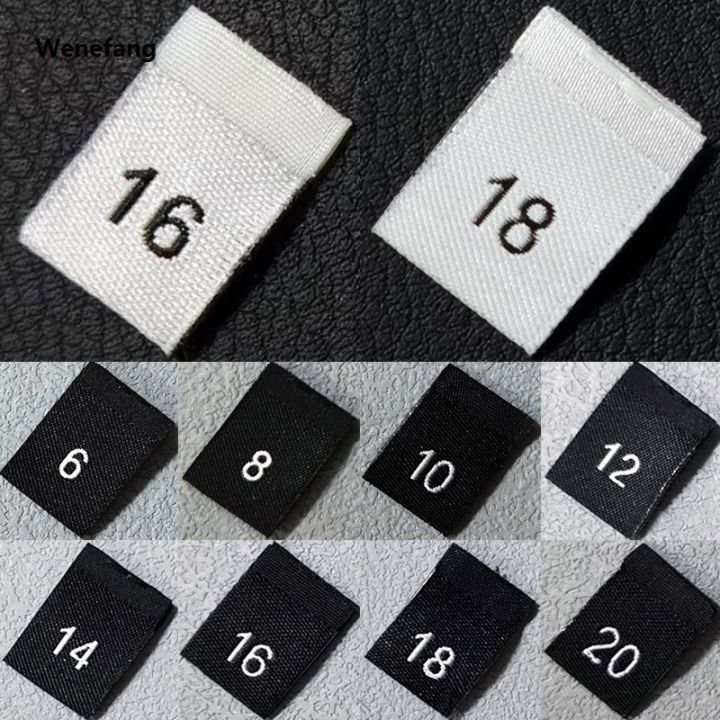Wenefang New 100pcs/lot Clothes Number Size Labels Foldable Washable ...