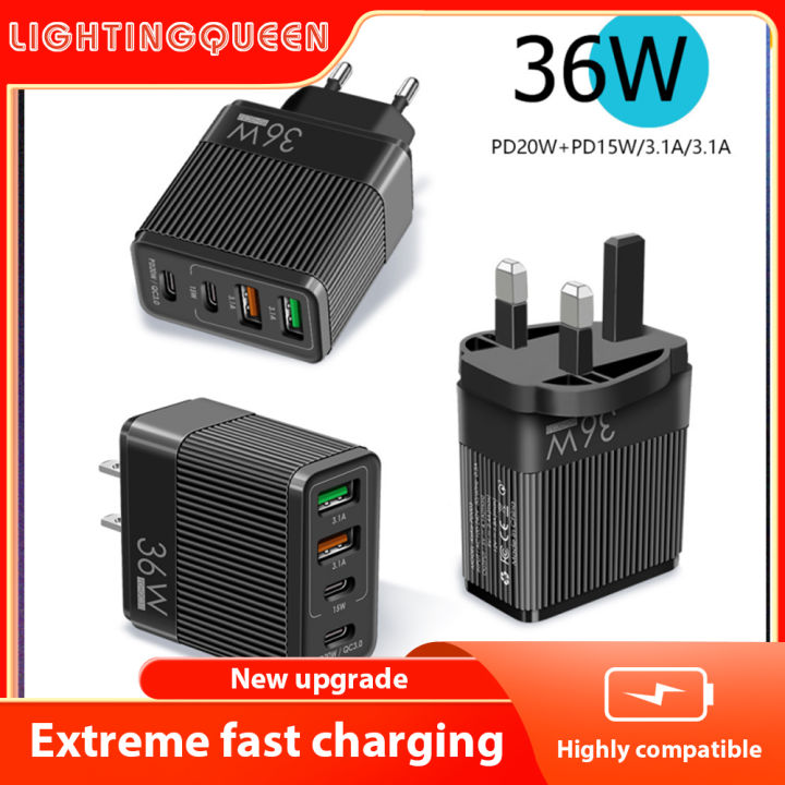 36W fast charging mobile phone charger 5V4A European and American ...