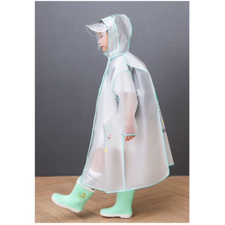 Sleeved Primary School Kindergarten Raincoat Big Children Transparent ...