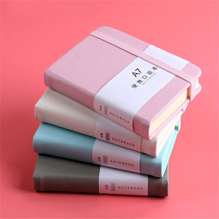 Notebook Portable Small Diary Pocket Book Thick Leather Notebook Retro ...