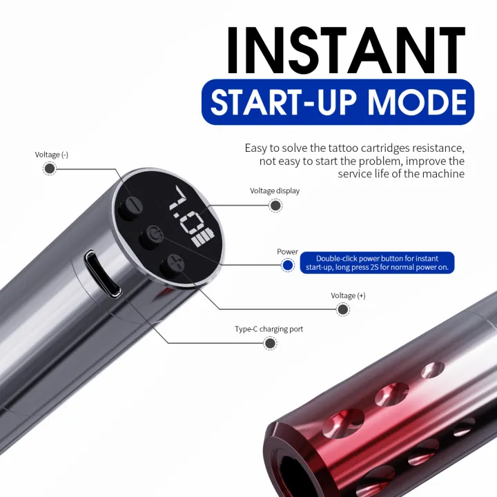 Mast Wireless Permanent Makeup Machine Pen For Make Up Business 1100mAh ...