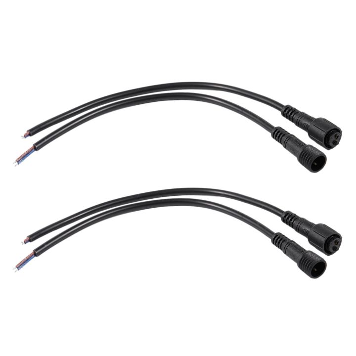 4x Male Female Plug 2 Pin LED Waterproof Connector Cable Black | Daraz.lk
