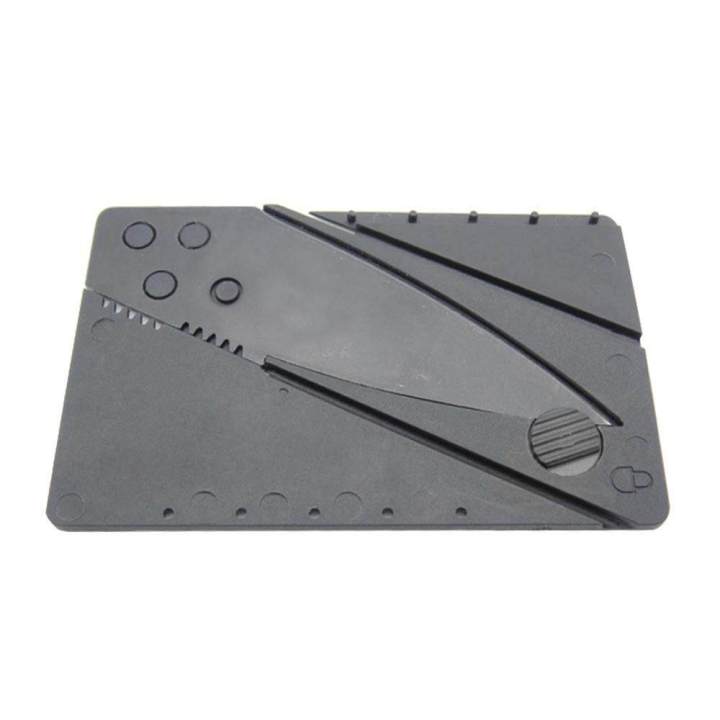 Sinclair Outdoor Card Sharp Credit Card Sized Folding Knife Black Blade ...