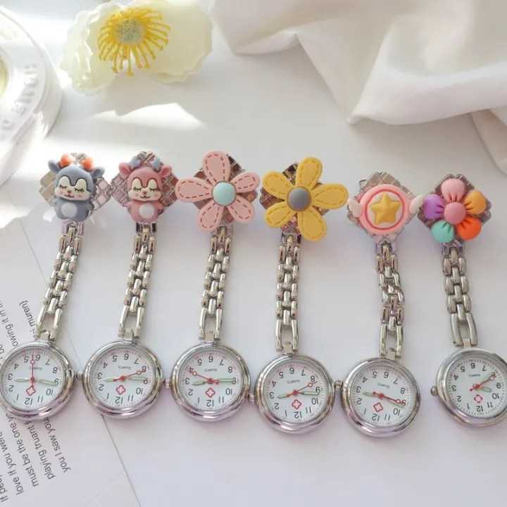 Cute Women's Nurse Watch Simple Luminous Medical Pocket Watch Hanging ...