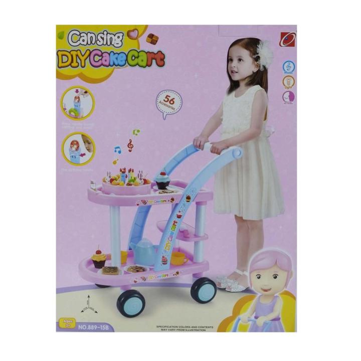 Pretend Play Cart Can Sing Party DIY Cake Cart | Daraz.lk