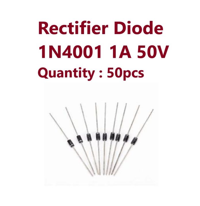50 pcs of 1N4001 1A 50V Rectifier Diode | Daraz.lk