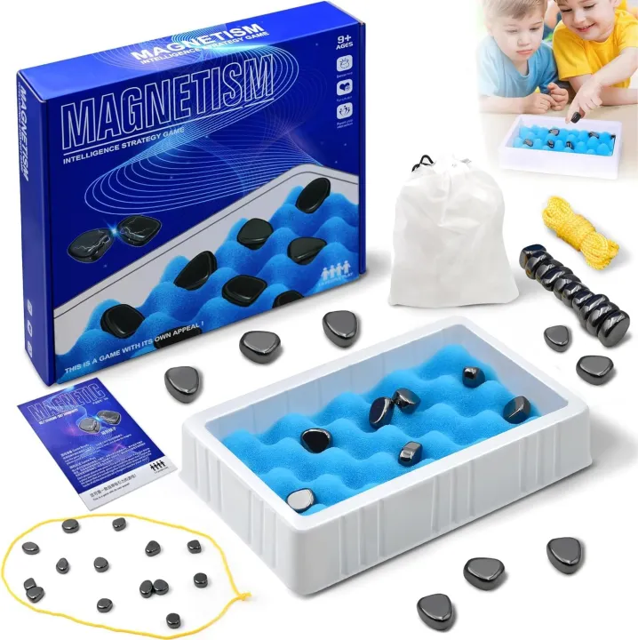 Magnetic Chess Game, Multiplayer Magnet Board Game with Stones ...