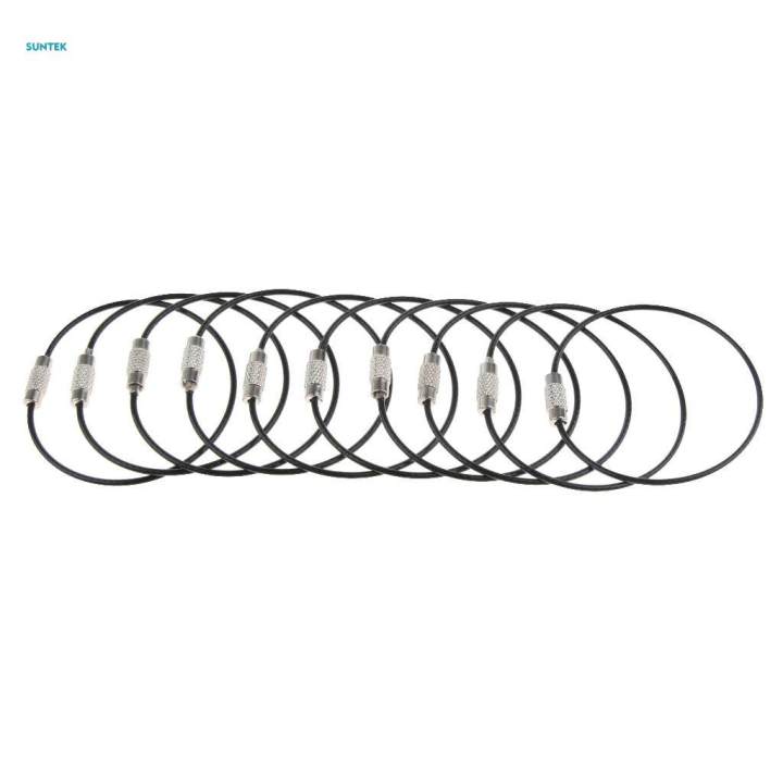 20Pcs Cable Wire Loop Luggage Tag Loops Stainless Steel Metal Wire ...