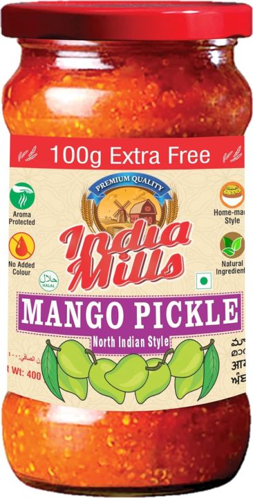 INDIA MILLS Mango North Indian Style Pickle, 400 Gm(FROM DUBAI)JEZ ...