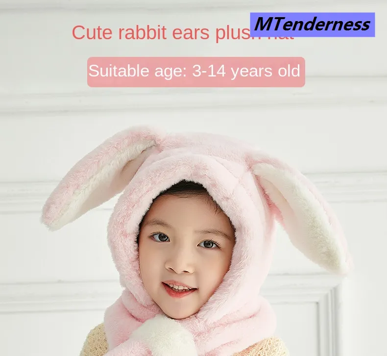 MTenderness 4-14Years Old Children Cute Plush Bunny Hat Rabbit Cap Ears ...