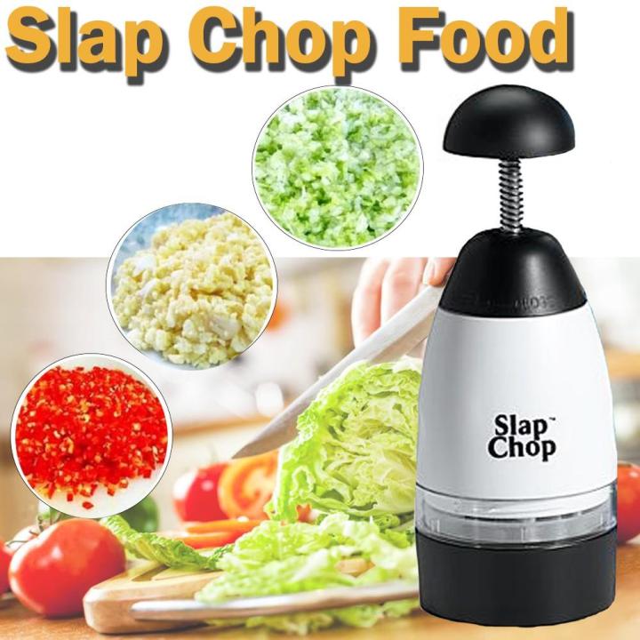 Slap Chop Slicer with Stainless Steel Blades | Vegetable Chopper Gadget ...