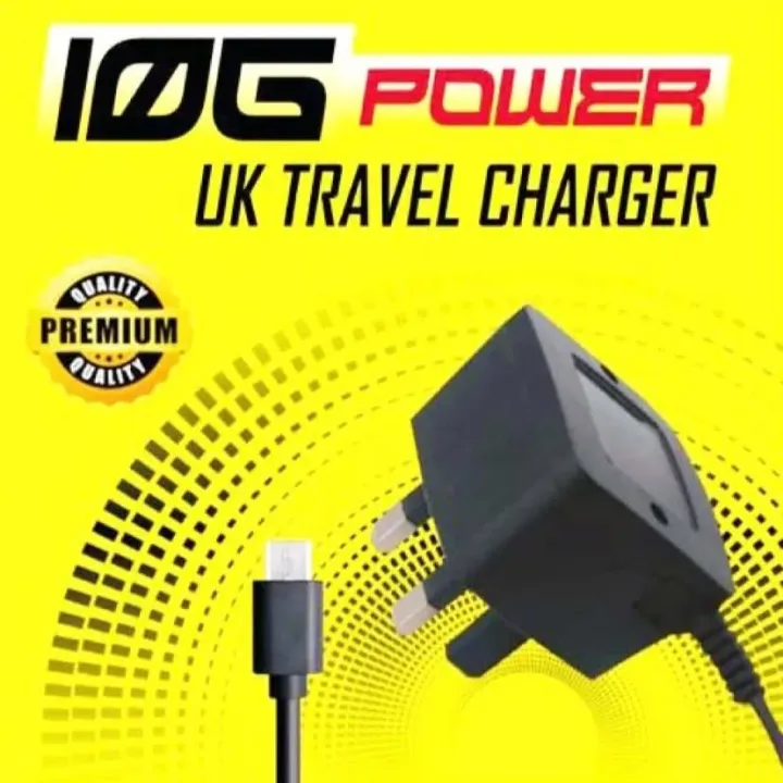 Micro USB Charger 3 Pin / Micro IOG Power UK Travel Charger / Micro USB ...
